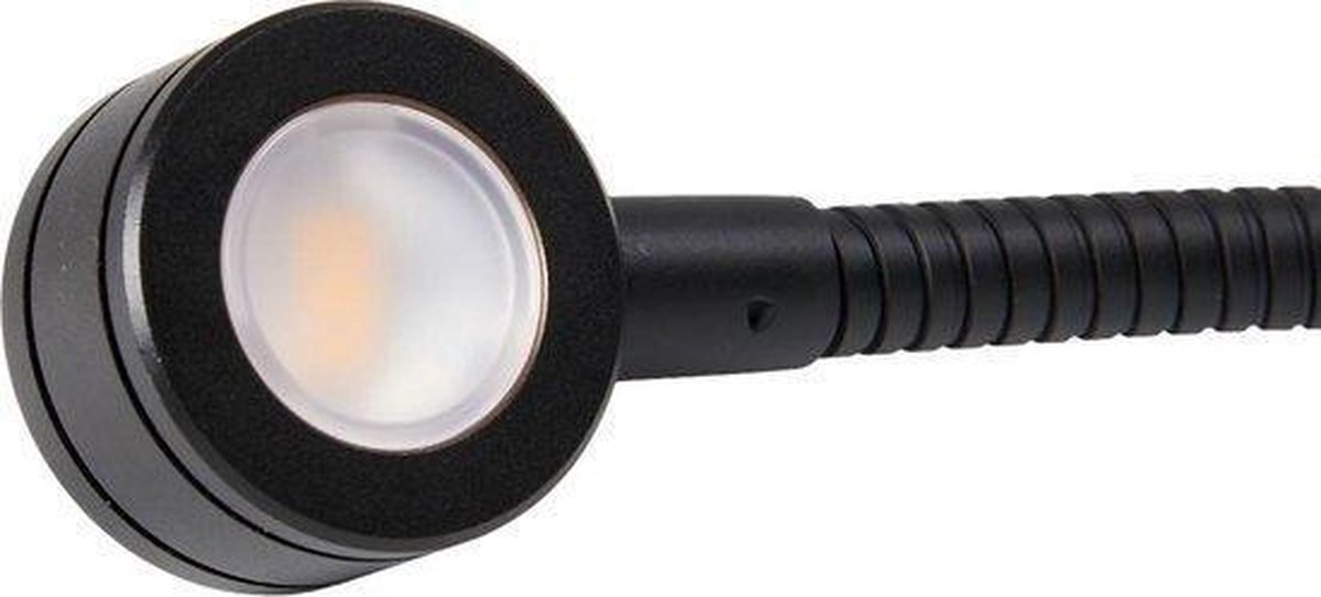 Leeslamp bed zwart dimbaar met USB telefoonoplader, BedlampjesWinkel